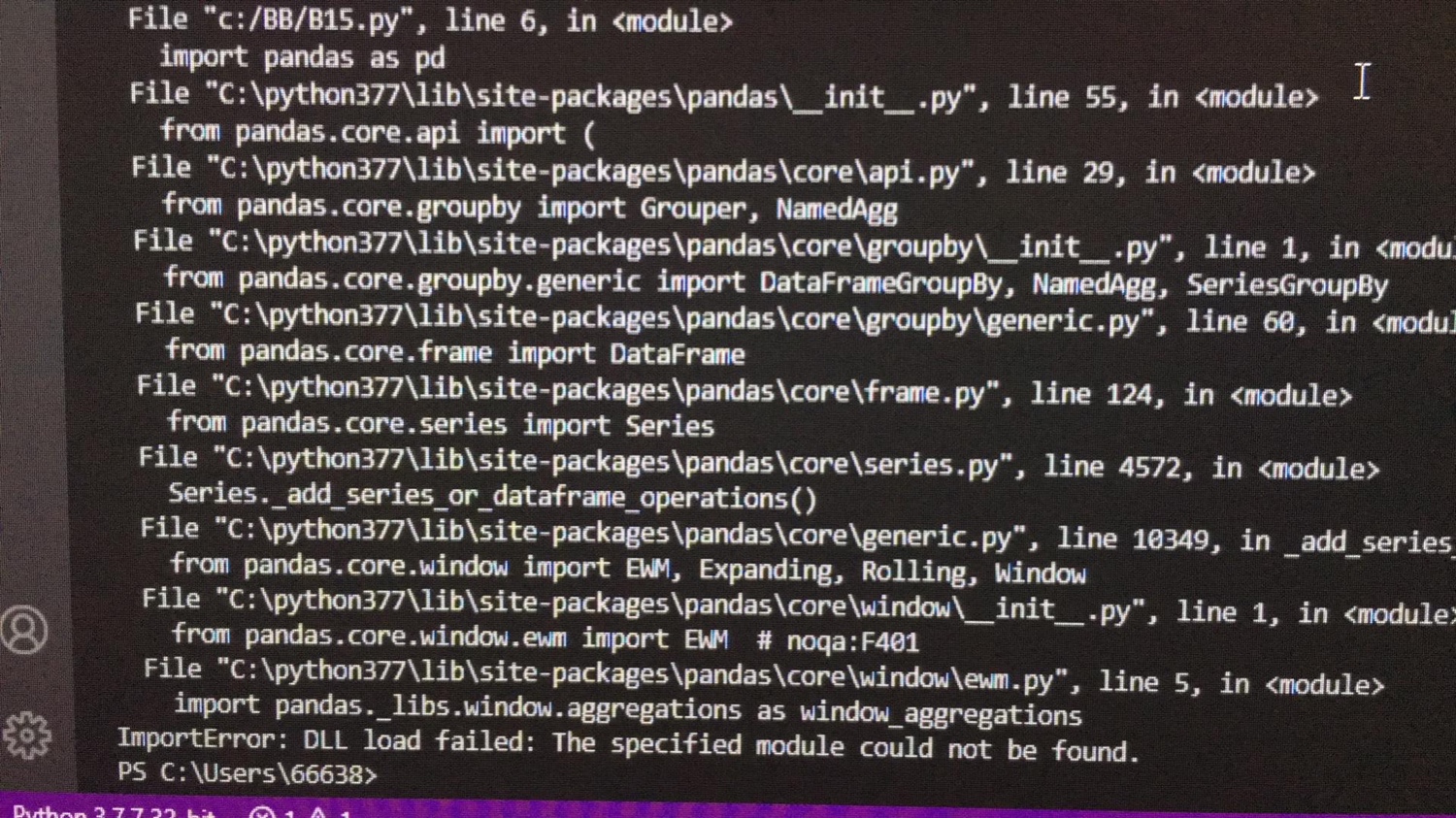 Error Pandas As Pd Pantip