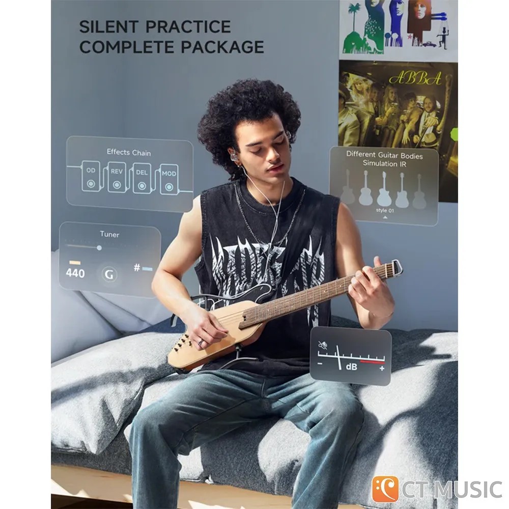 Donner HUSH-I PRO Acoustic-Electric กีต้าร์โปร่งไฟฟ้า - กีต้าร์โปร่ง ...