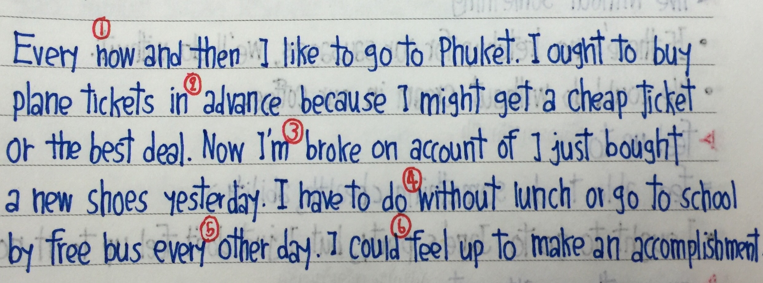 ตรวจ writing ให้หน่อยครับ 5 บรรทัด - Pantip