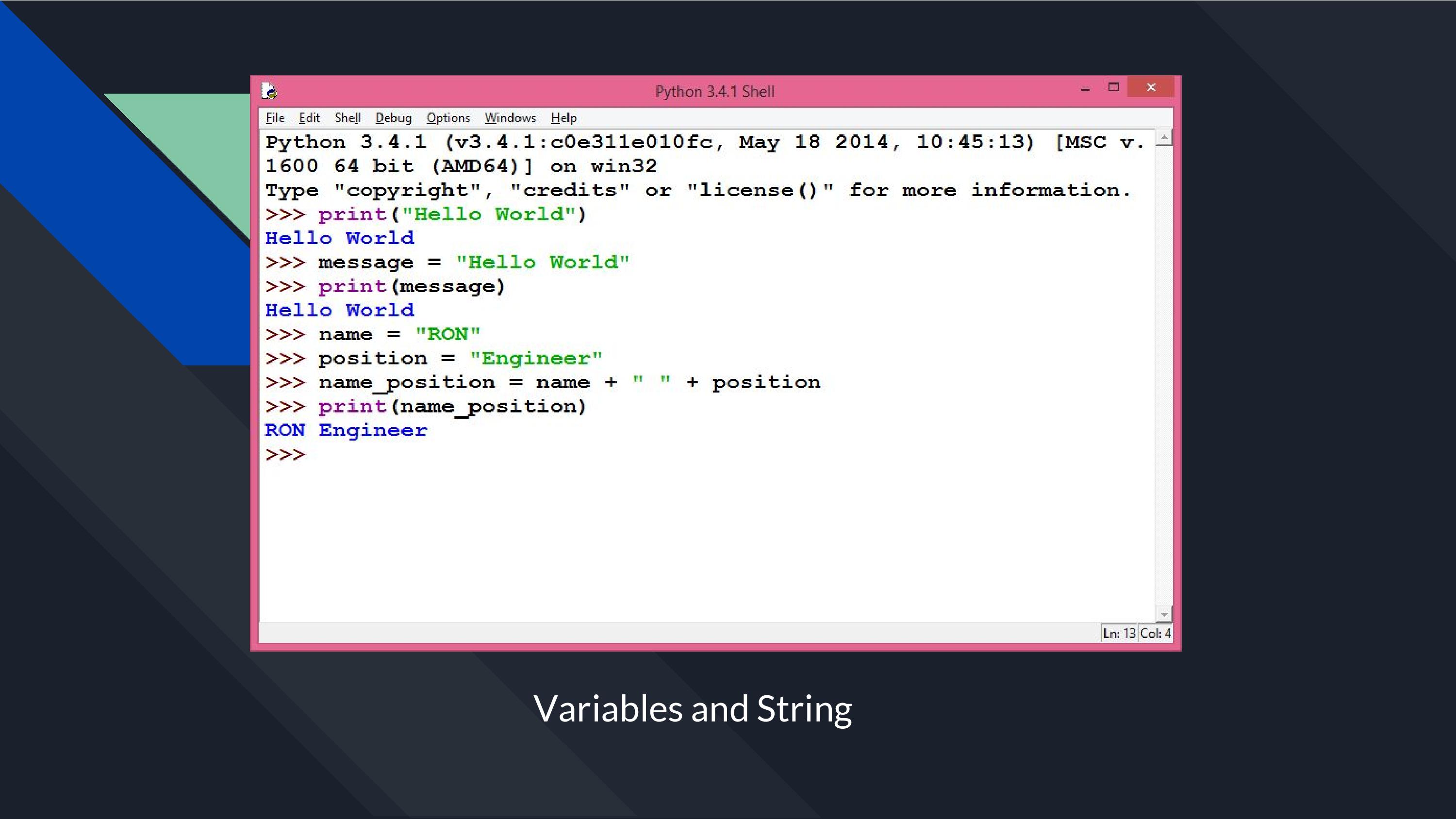 Python For Beginner 001 Variables String List Pantip