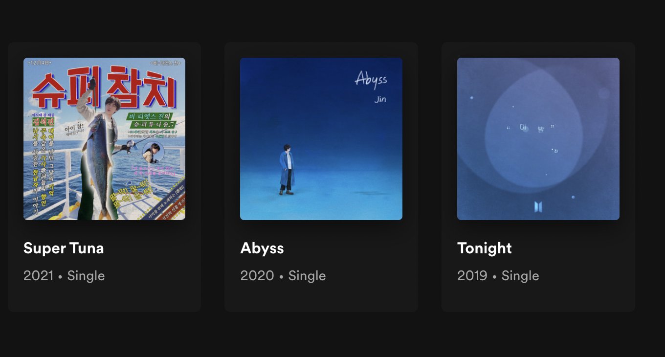 ทั้ง 3 เพลงของจิน Bts ที่นำมาปล่อยอีกบนแพลตฟอร์มสตรีมมิ่ง เข้าสู่ Top