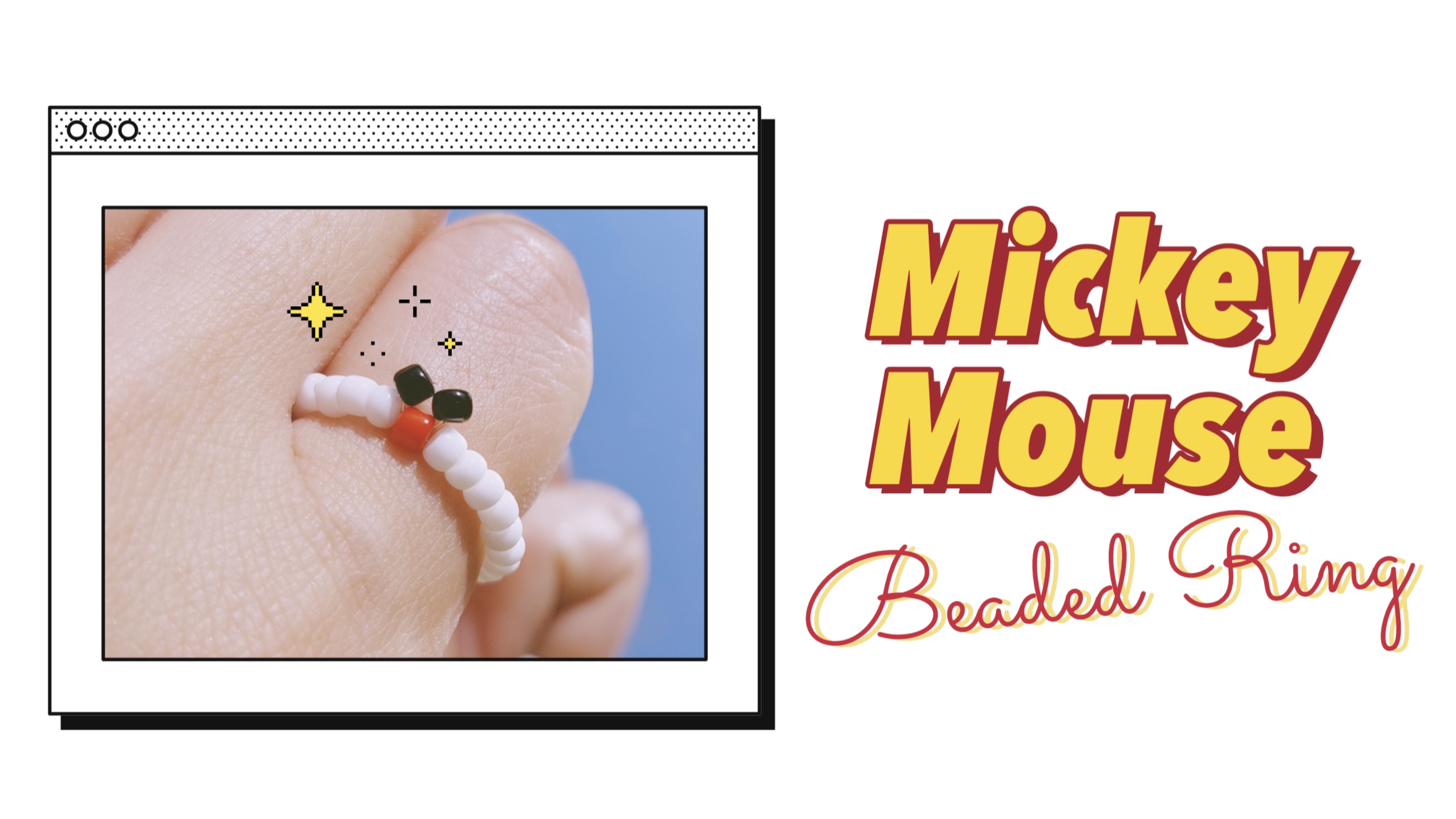 HOW TO MAKE MICKEY MOUSE BEADED RING 